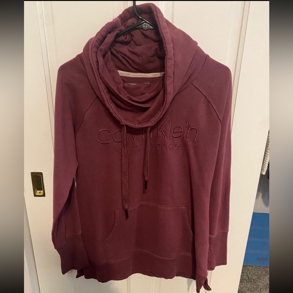 Calvin Klein Performance | Tops | Calvin Klein Cow Neck Sweatshirt ...